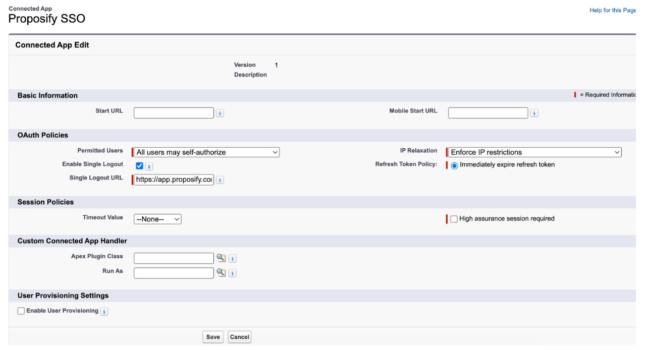 SSO Setup – Proposify