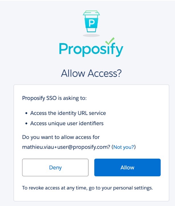 SSO Setup – Proposify