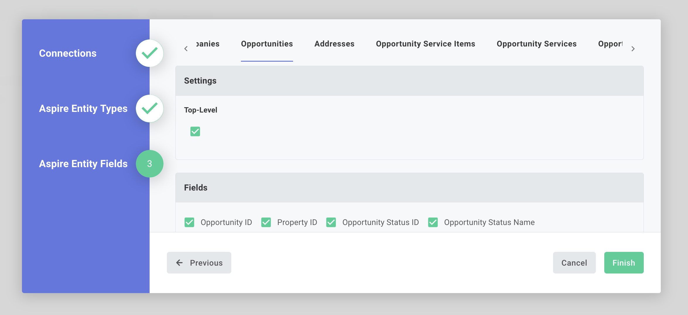 Aspire integration – Proposify 3.0