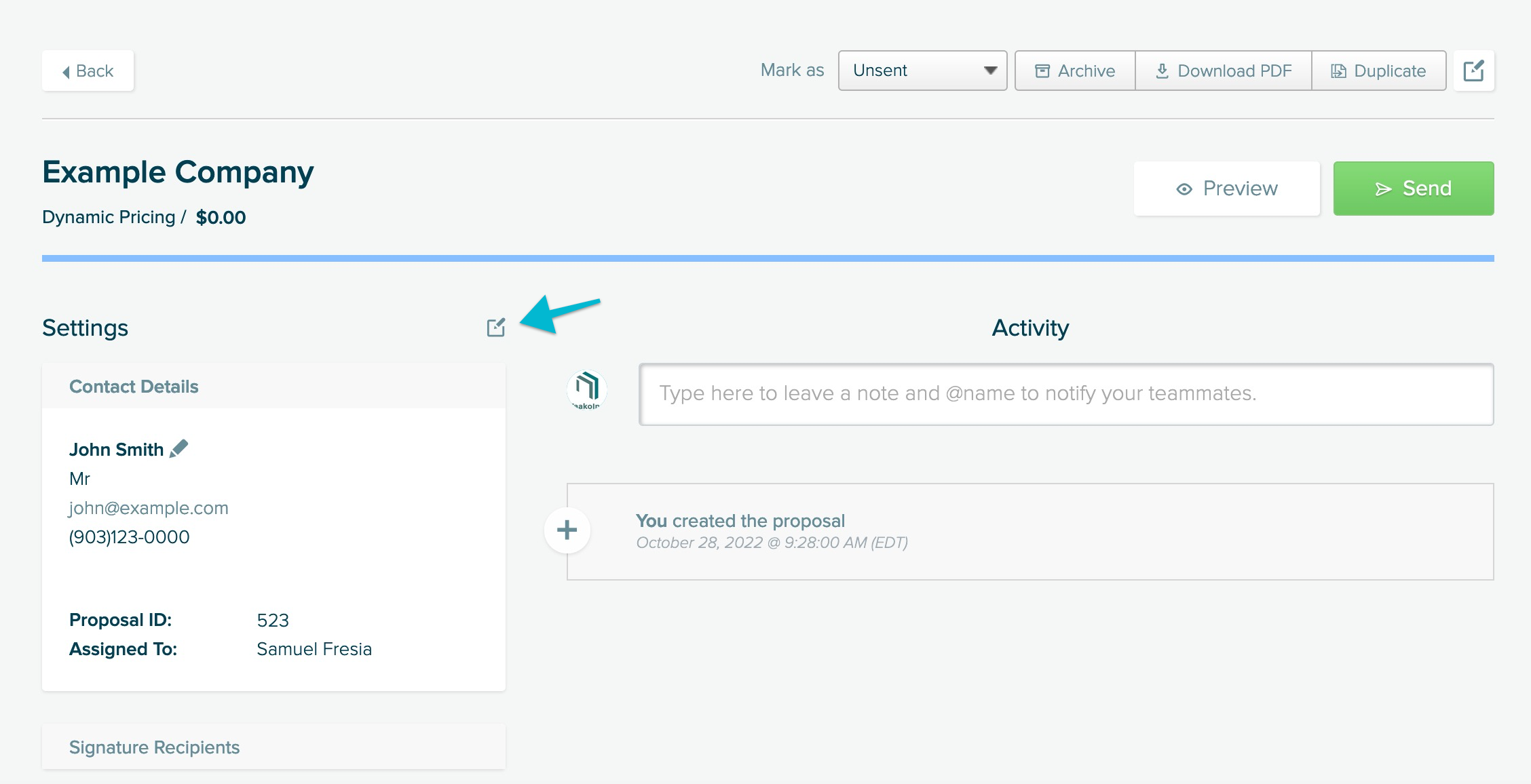 Salesforce - Dynamic Pricing Tables – Proposify